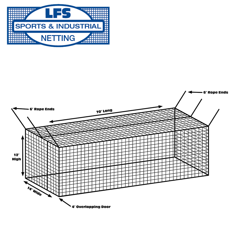 Knotless Nylon Golf Cage Net (Net Only) - 10' x 10' x 10' – LFS Sport Nets