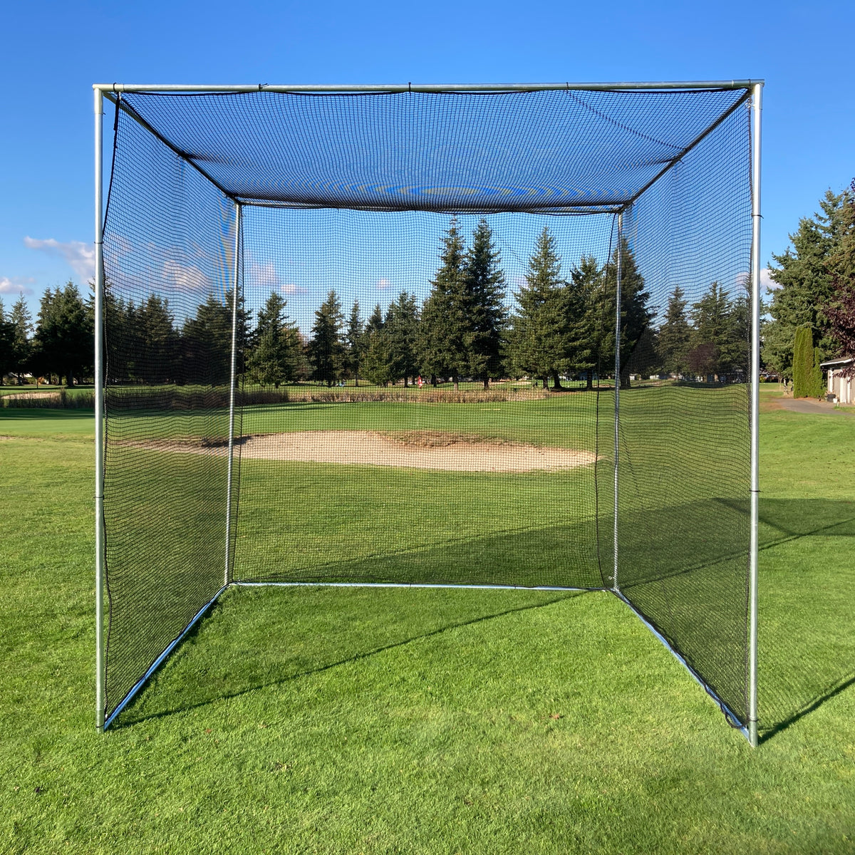 Knotless Nylon Golf Cage Net Kit (Net, Baffle, and Fittings) - 10' x 1 ...